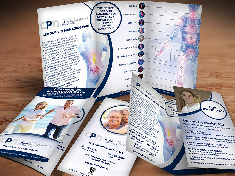 Center For Pain Management Brochure Medical Office Brochure