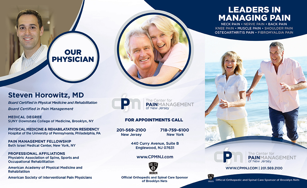 Center For Pain Management Brochure Medical Office Brochure