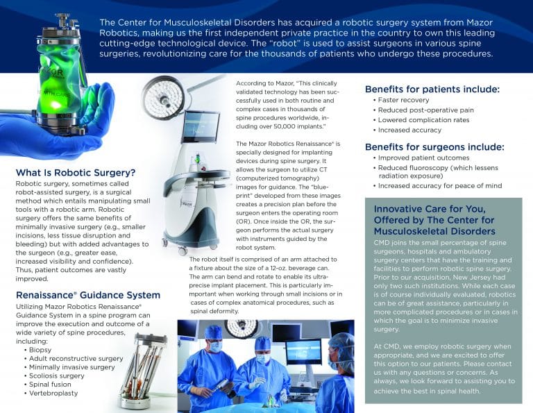 Robotic Surgery Brochure Design | Graphics for Doctors