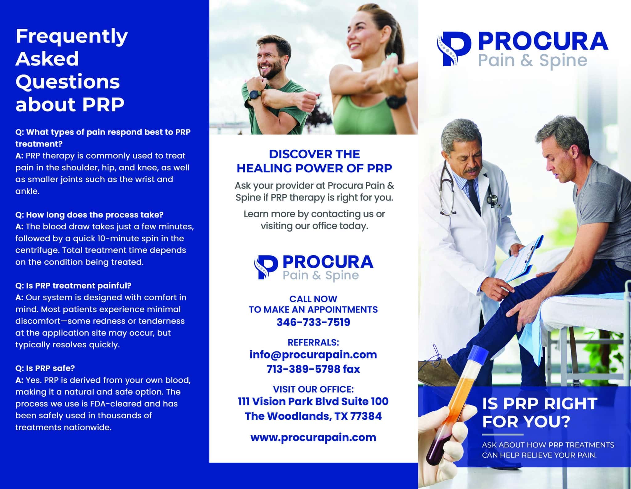 PRP Brochure Design | Graphics for Doctors